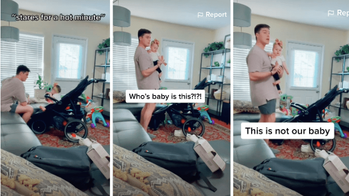 Dad's Adorable Reaction to Wife's 'Baby Swap' Prank Captivates Millions