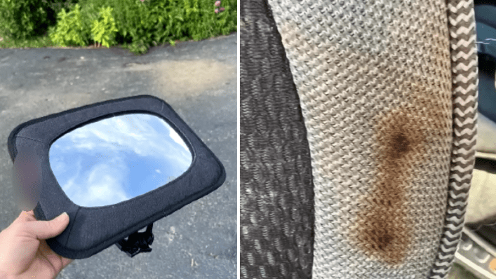 Mirror reflection car seat | For Every Mom